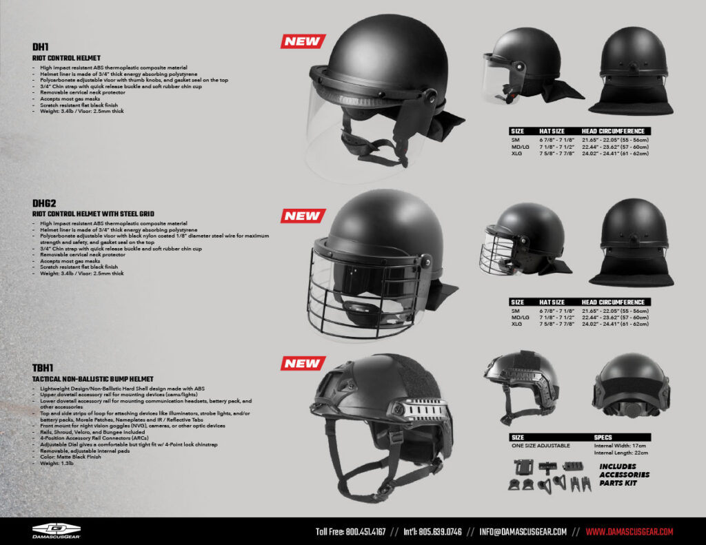 Riot Control Helmet w/ Steel Grid - Damascus Gear